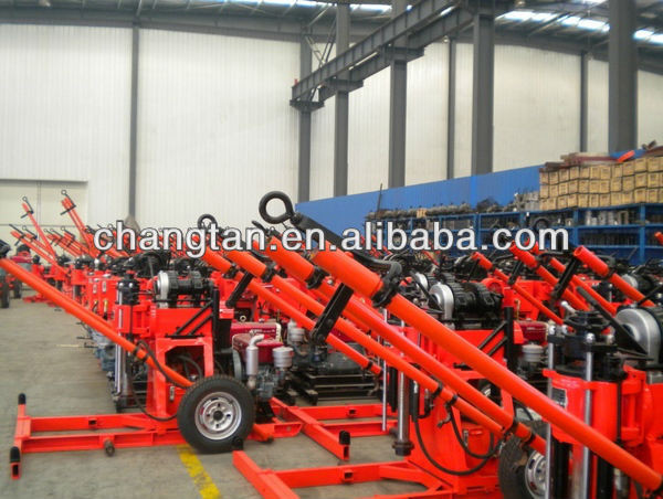 150m SPT Portable Core Geotech Engineering Drilling Rig 2 Wheels Trailer