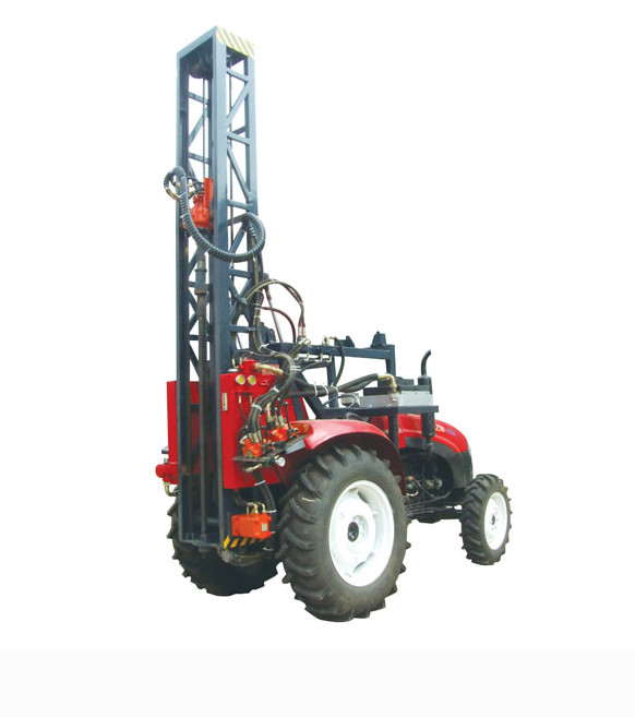 100m Rock Trailer Mounted Water Well Drilling Rigs / Hydraulic Rig Machine